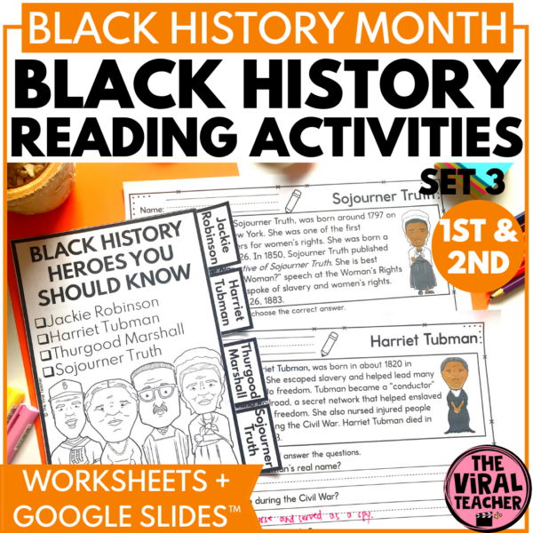 Black History Month Reading Comprehension Passages and Literacy ...