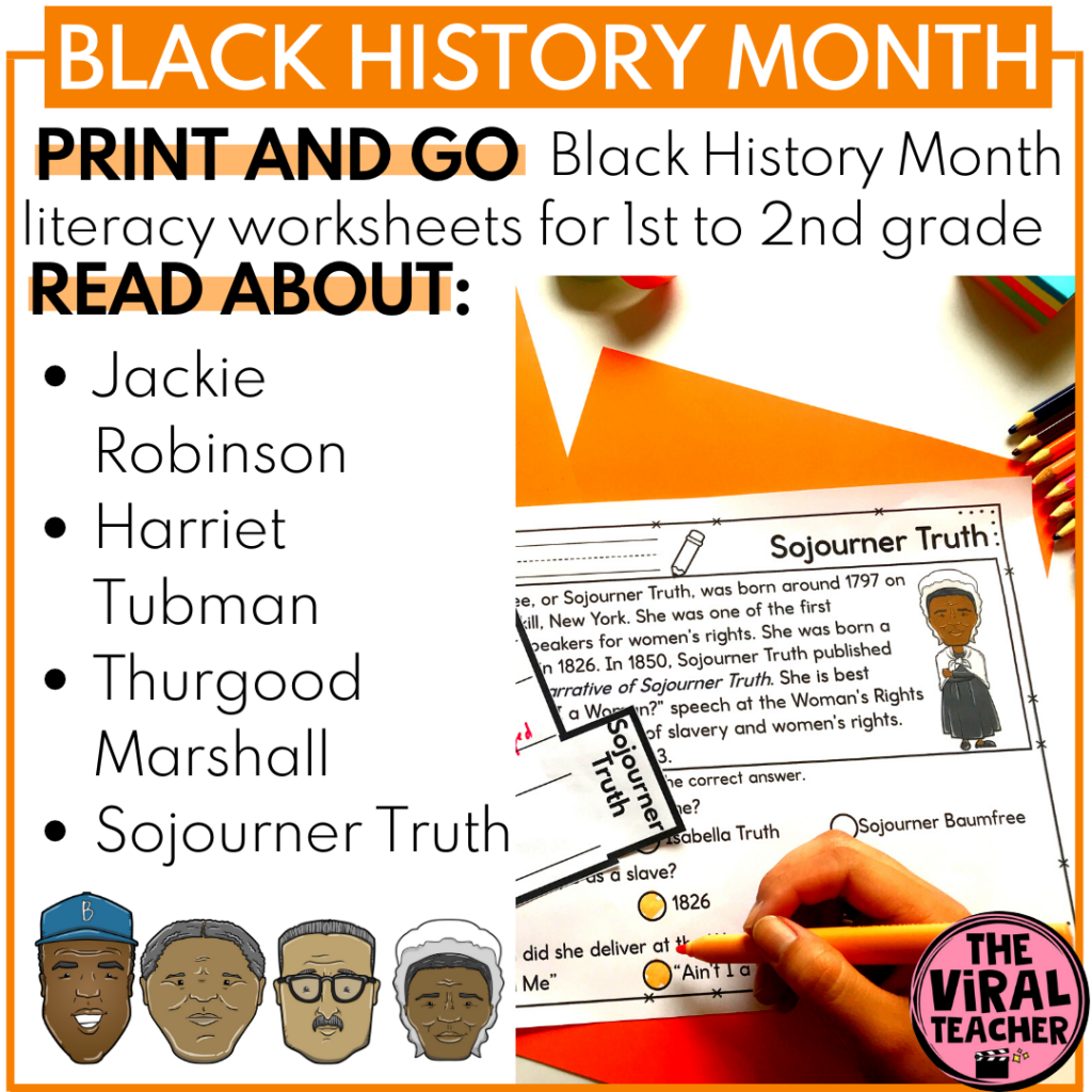 Black History Month Reading Comprehension Passages and Literacy ...