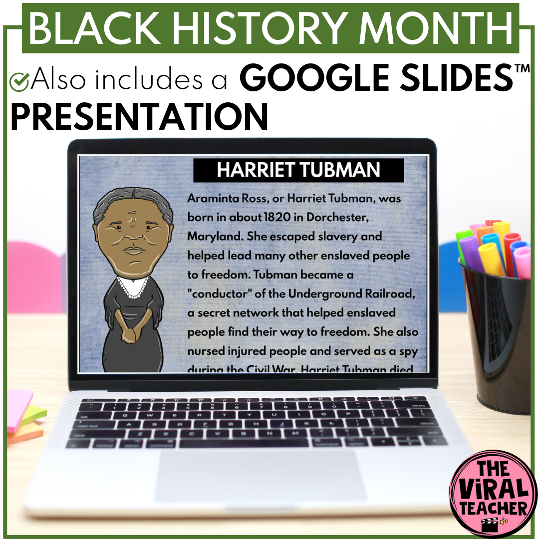 Reading Comprehension Passages + Literacy Activities Black History ...