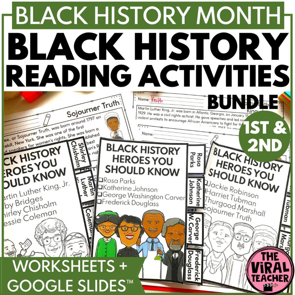 Reading Comprehension Passages + Literacy Activities Black History ...