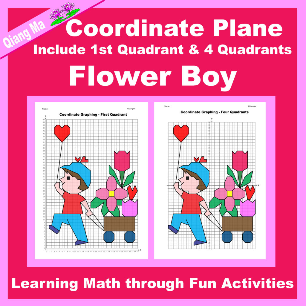 Mother's Day Coordinate Plane Graphing Picture: Flower Boy | Made By ...