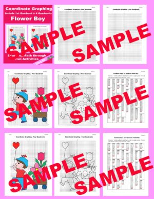 Mother's Day Coordinate Plane Graphing Picture: Flower Boy | Made By ...