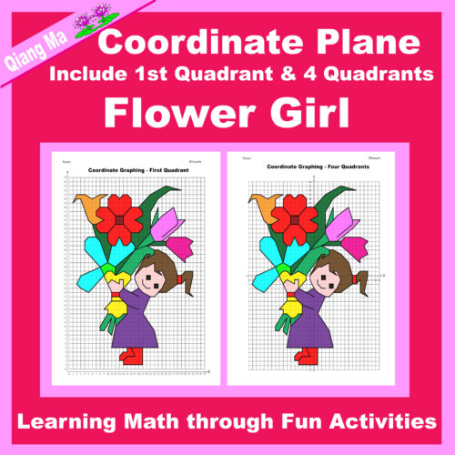 Mother's Day Coordinate Plane Graphing Picture: Flower Girl | Made By ...