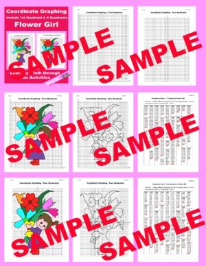 Mother's Day Coordinate Plane Graphing Picture: Flower Girl | Made By ...