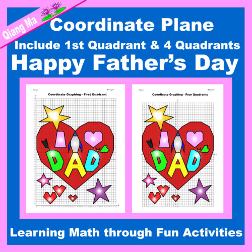 Father's Day Coordinate Plane Graphing Picture: Happy Father's Day ...