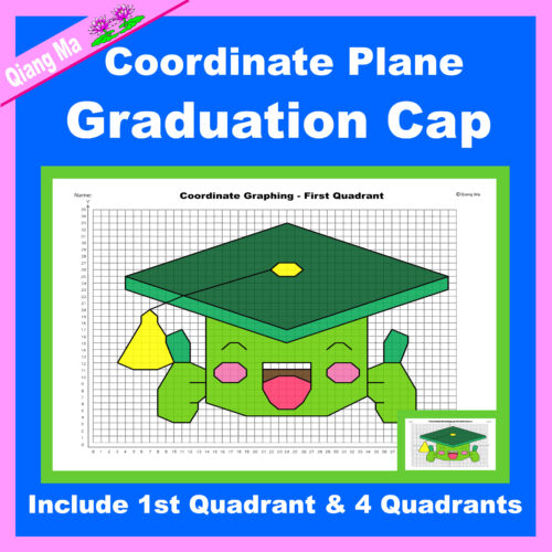 Graduation Coordinate Plane Graphing Picture: Cap | Made By Teachers