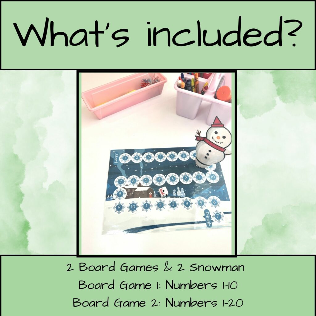 Snowman At night Book Companion game | Numbers 1-20 | Math centers ...