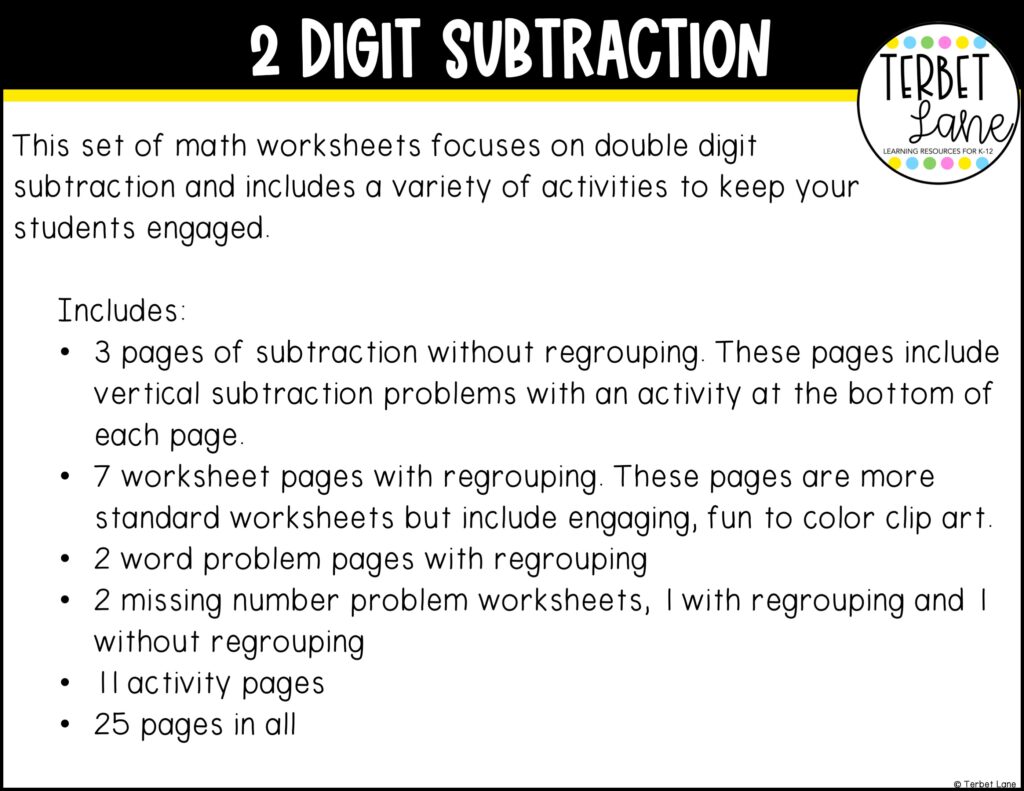 2 Digit Subtraction With Regrouping | Made By Teachers