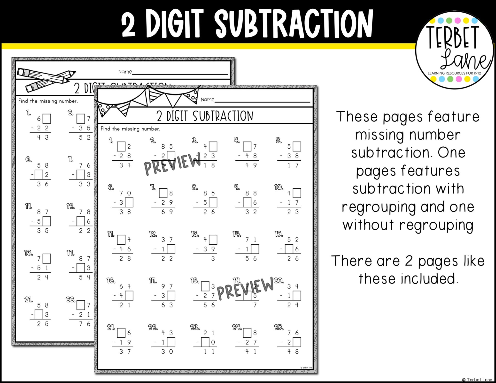 2 Digit Subtraction With Regrouping - Made By Teachers