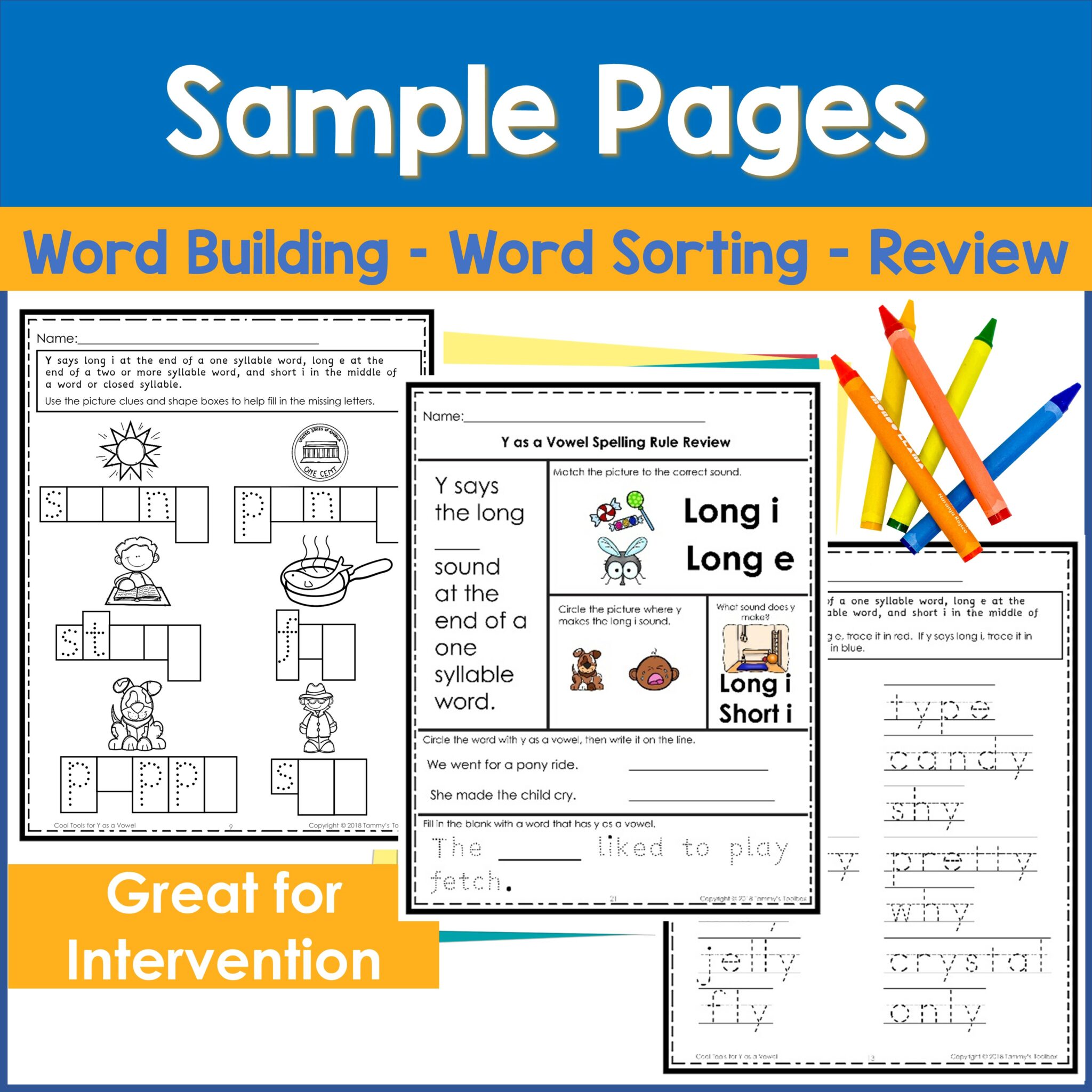 Y as a Vowel Spelling Activities | Made By Teachers