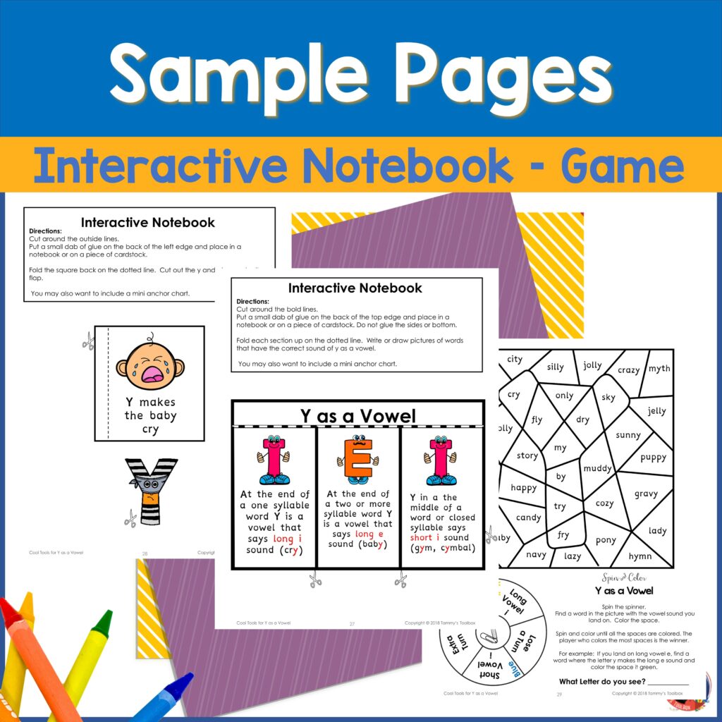 Y as a Vowel Spelling Activities - Made By Teachers