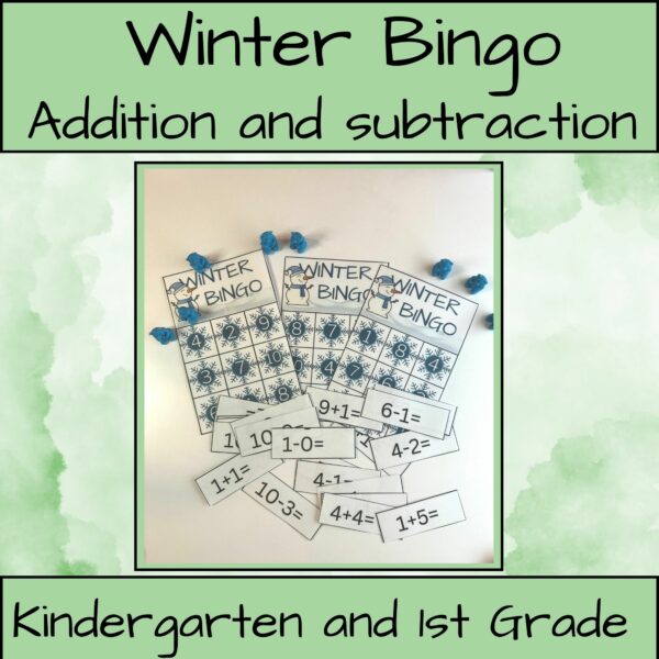 Winter Bingo addition and subtraction within 10| Winter Party games ...