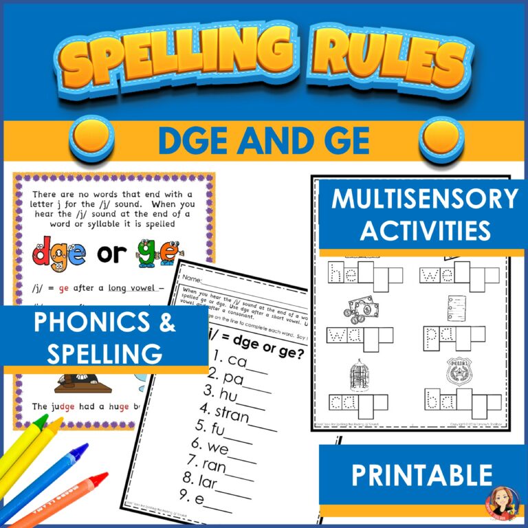 Spelling Rules - DGE and GE Activities | Made By Teachers