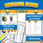 Spelling Rules - The C and K Rule Activities | Made By Teachers