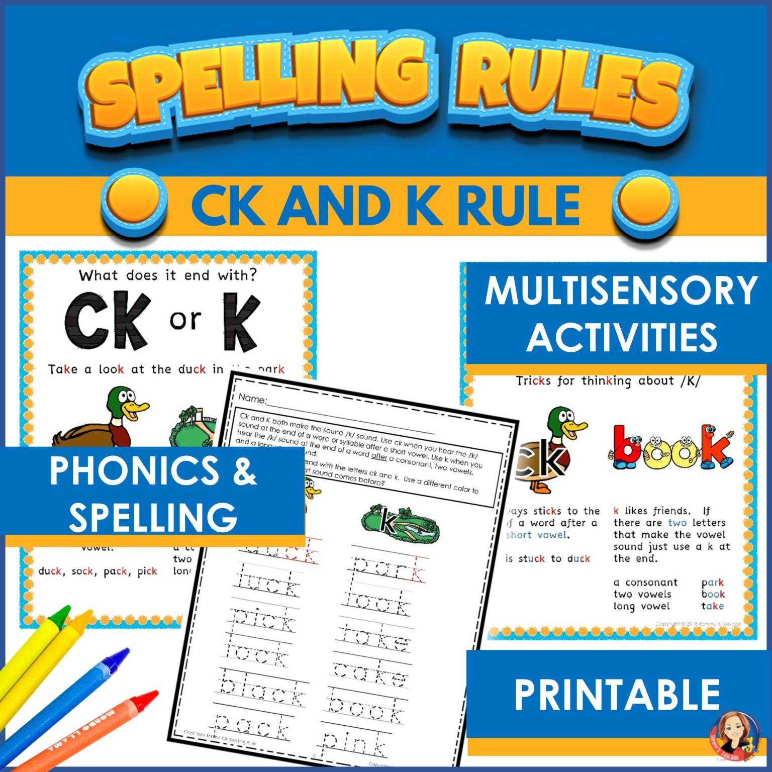 Spelling Rules - CK and K Rule Activities | Made By Teachers