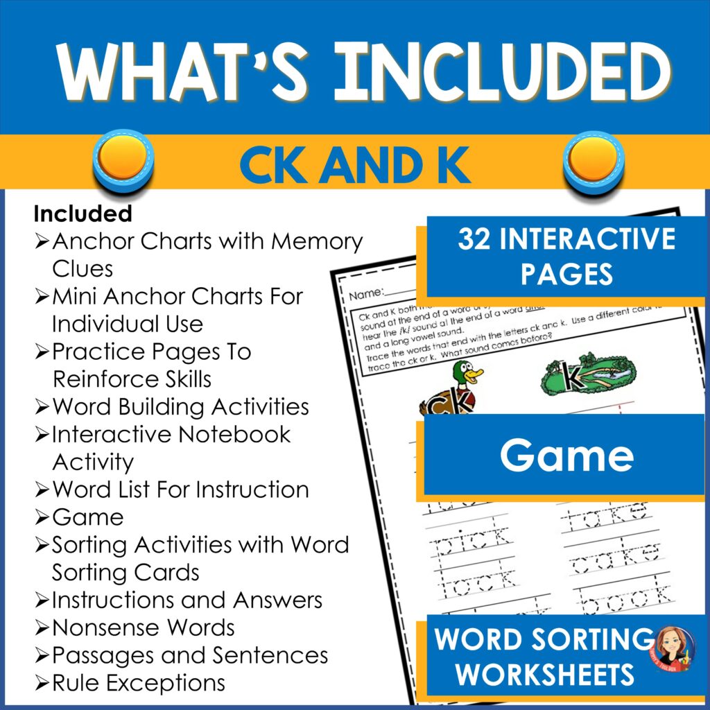 Spelling Rules - CK and K Rule Activities | Made By Teachers