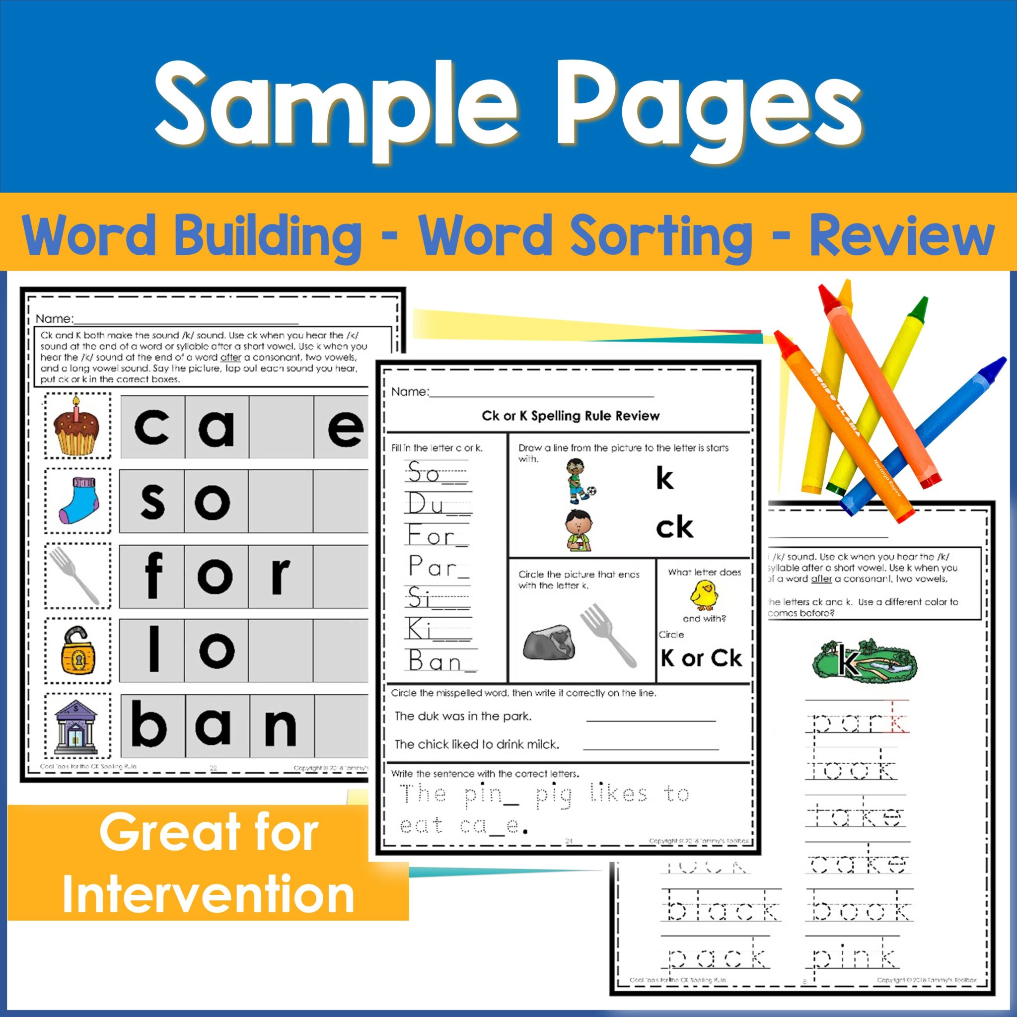Spelling Rules - CK and K Rule Activities | Made By Teachers
