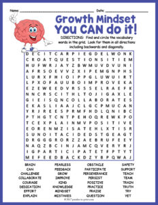 GROWTH MINDSET Word Search Puzzle Worksheet Activity | Made By Teachers