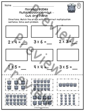 Multiplication Arrays Worksheets | Multiplication Practice | Made By ...
