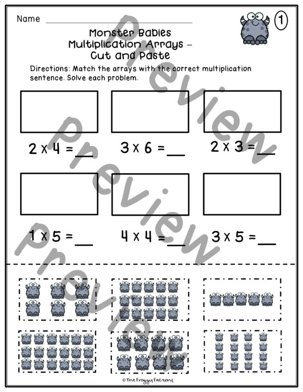 Multiplication Arrays Worksheets | Multiplication Practice | Made By ...