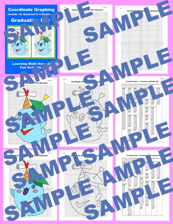 Graduation Coordinate Graphing Picture: Graduation Bundle 3 in 1 | Made ...