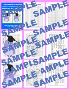 Graduation Coordinate Plane Graphing Picture: Monster Graduate 2 | Made ...