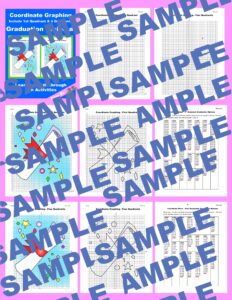 Graduation Coordinate Plane Graphing Picture: Graduation Mega Bundle 6 ...