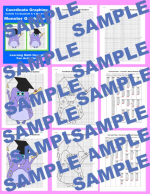 Graduation Coordinate Plane Graphing Picture: Graduation Mega Bundle 6 ...