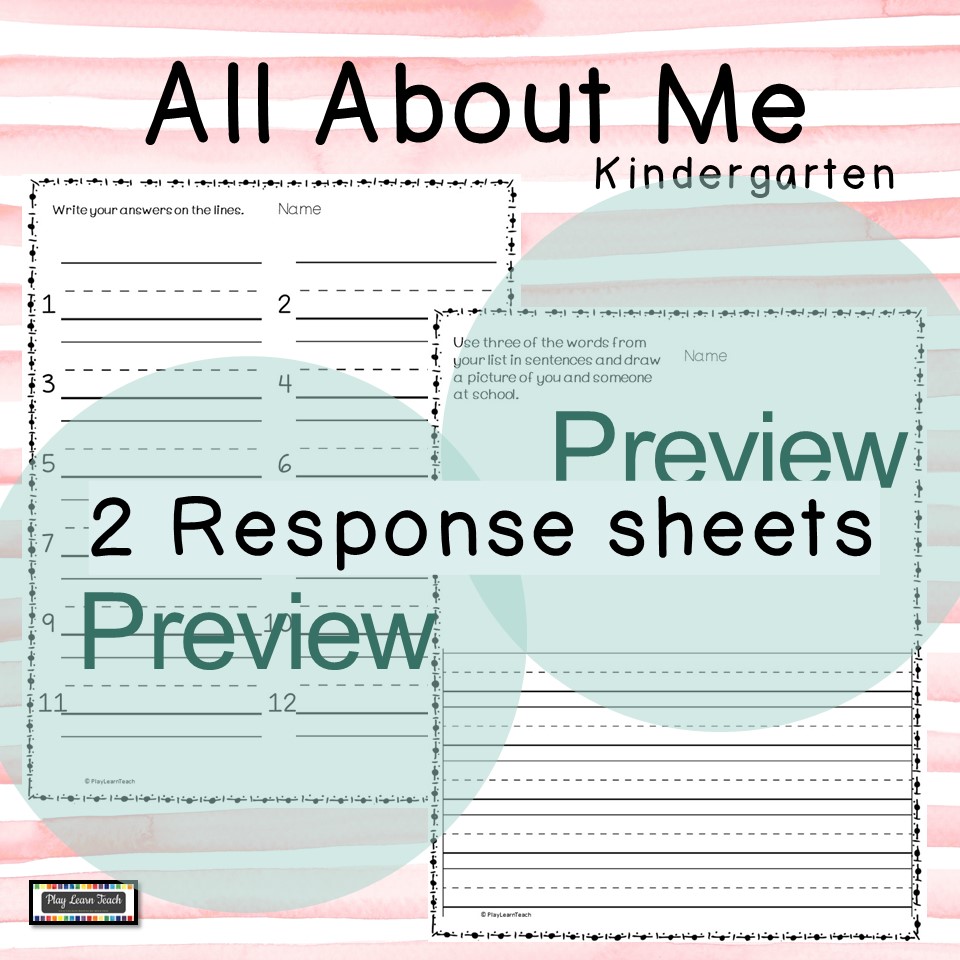 All About Me Back to School Activities Kindergarten | Made By Teachers