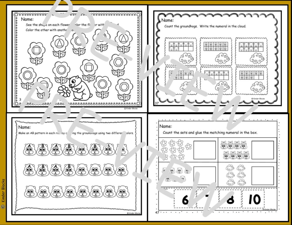 Groundhog Day Kindergarten Math Review | Made By Teachers