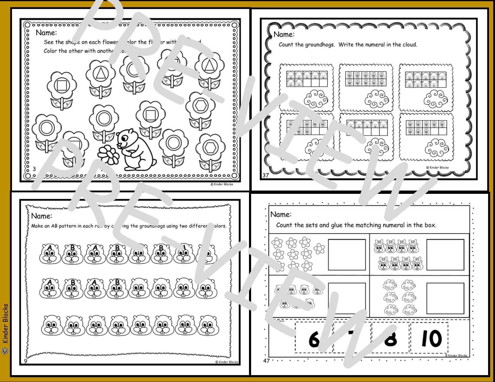 Groundhog Day Kindergarten Math Review | Made By Teachers