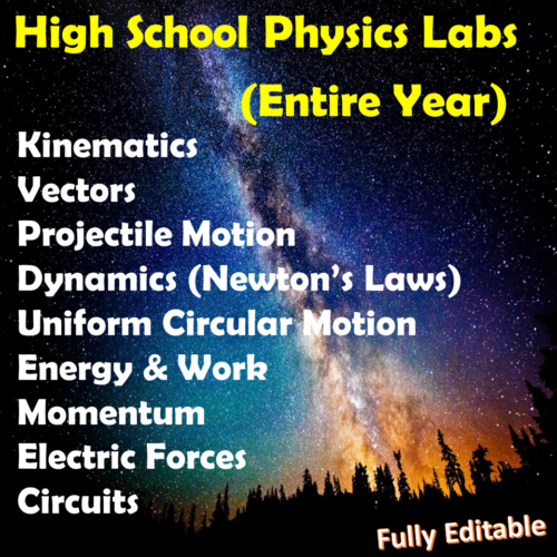 HIGH SCHOOL PHYSICS | Entire Year Lab Bundle | Made By Teachers