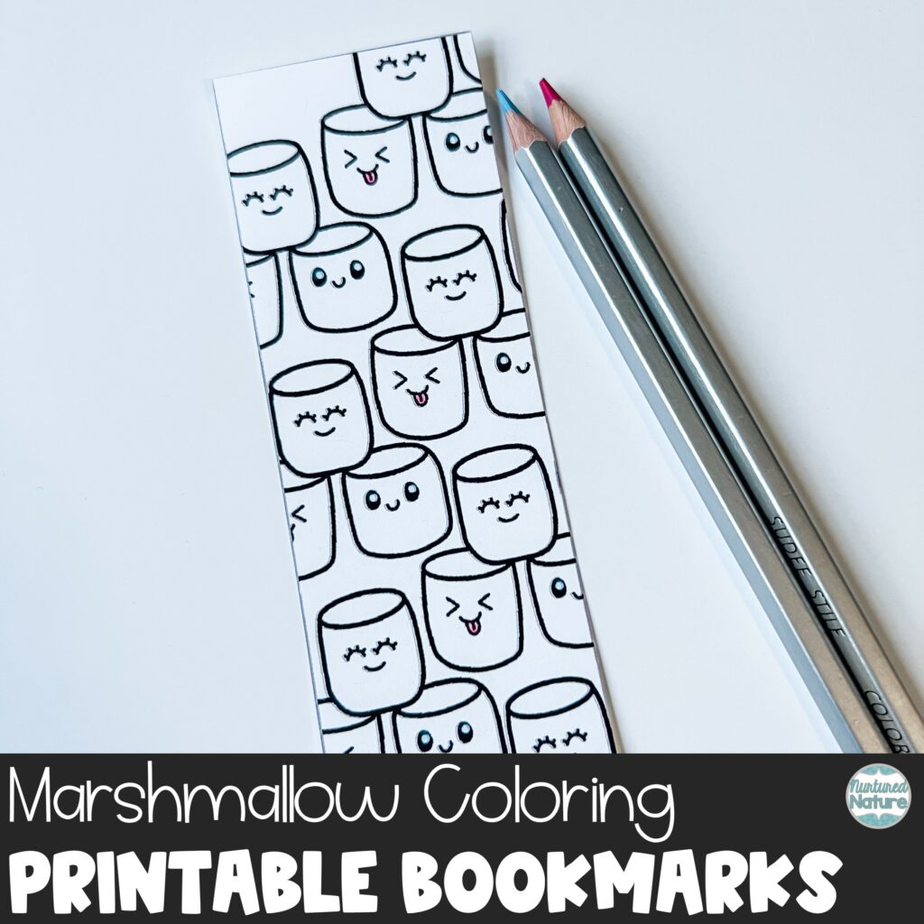 Editable Marshmallow Coloring Bookmarks for Valentine’s Day S’mores ...