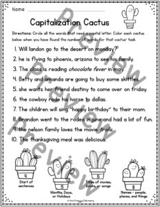 Capitalization Worksheets for Capitalization Practice | Made By Teachers