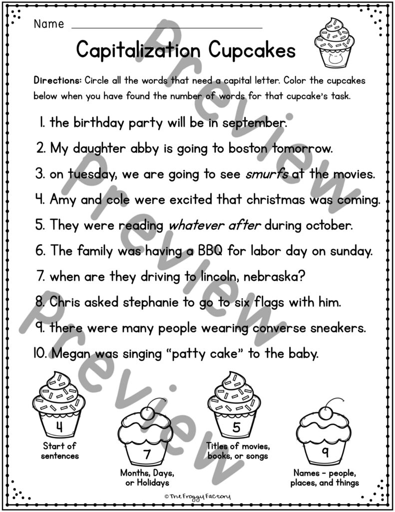 Capitalization Worksheets for Capitalization Practice | Made By Teachers