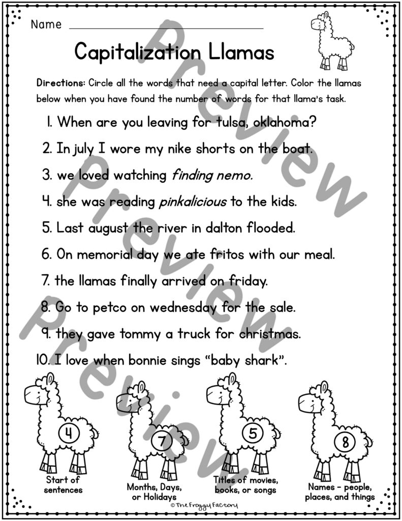 Capitalization Worksheets for Capitalization Practice | Made By Teachers