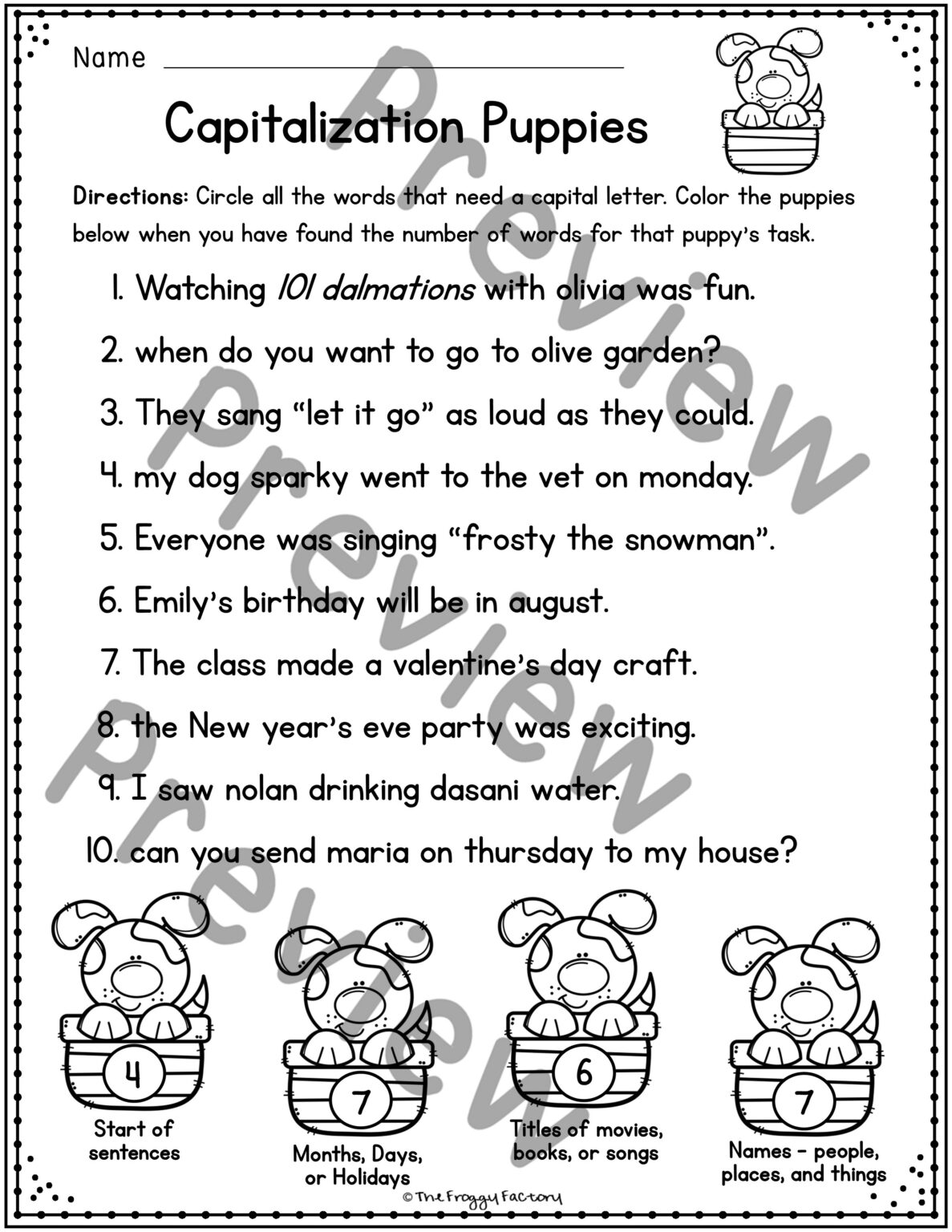 Capitalization Worksheets For Capitalization Practice Made By Teachers