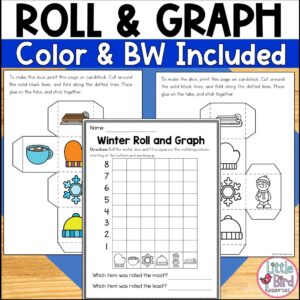 Winter Bar Graphs Worksheets and Activities | January Math inc Roll and ...