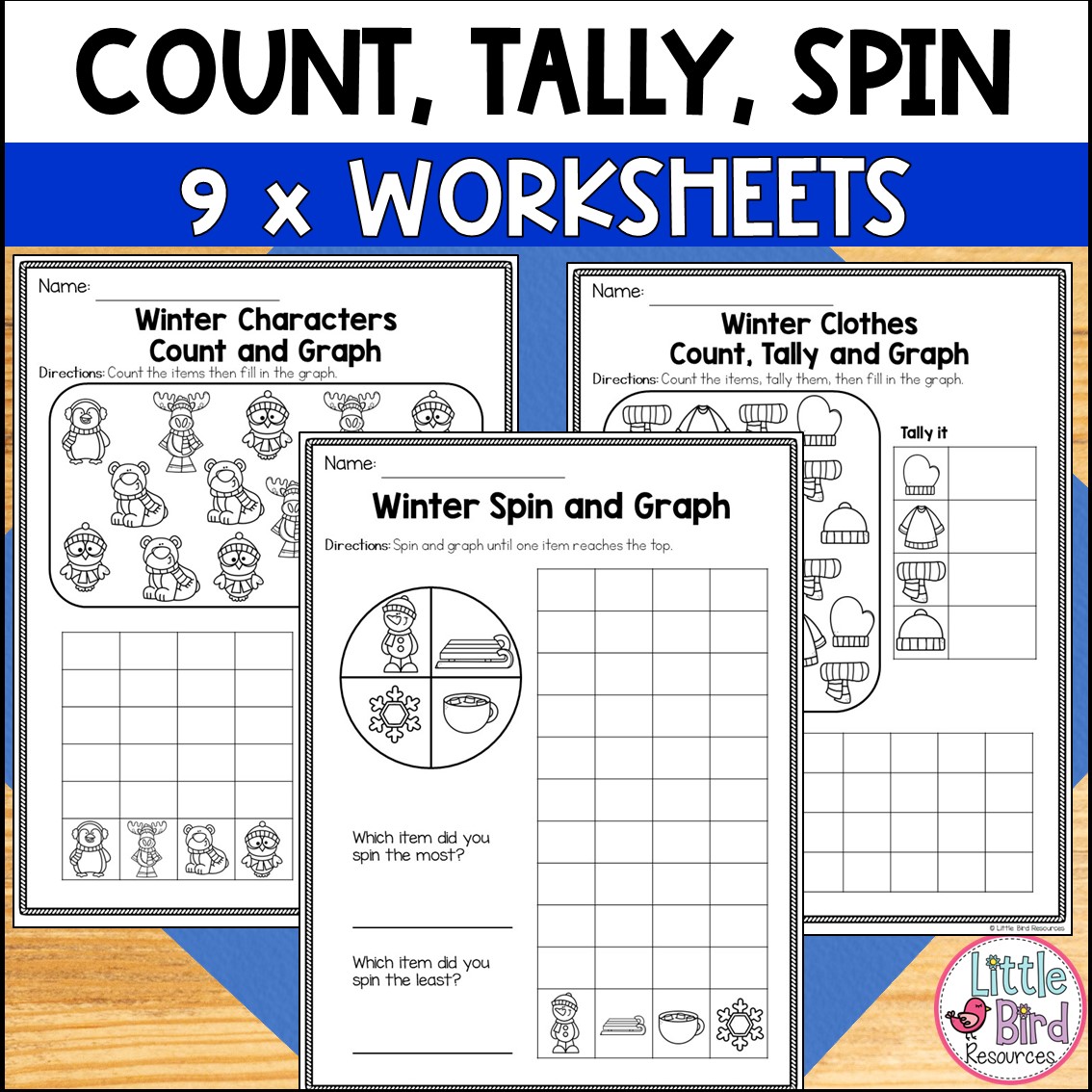 Winter Bar Graphs Worksheets and Activities | January Math inc Roll and ...