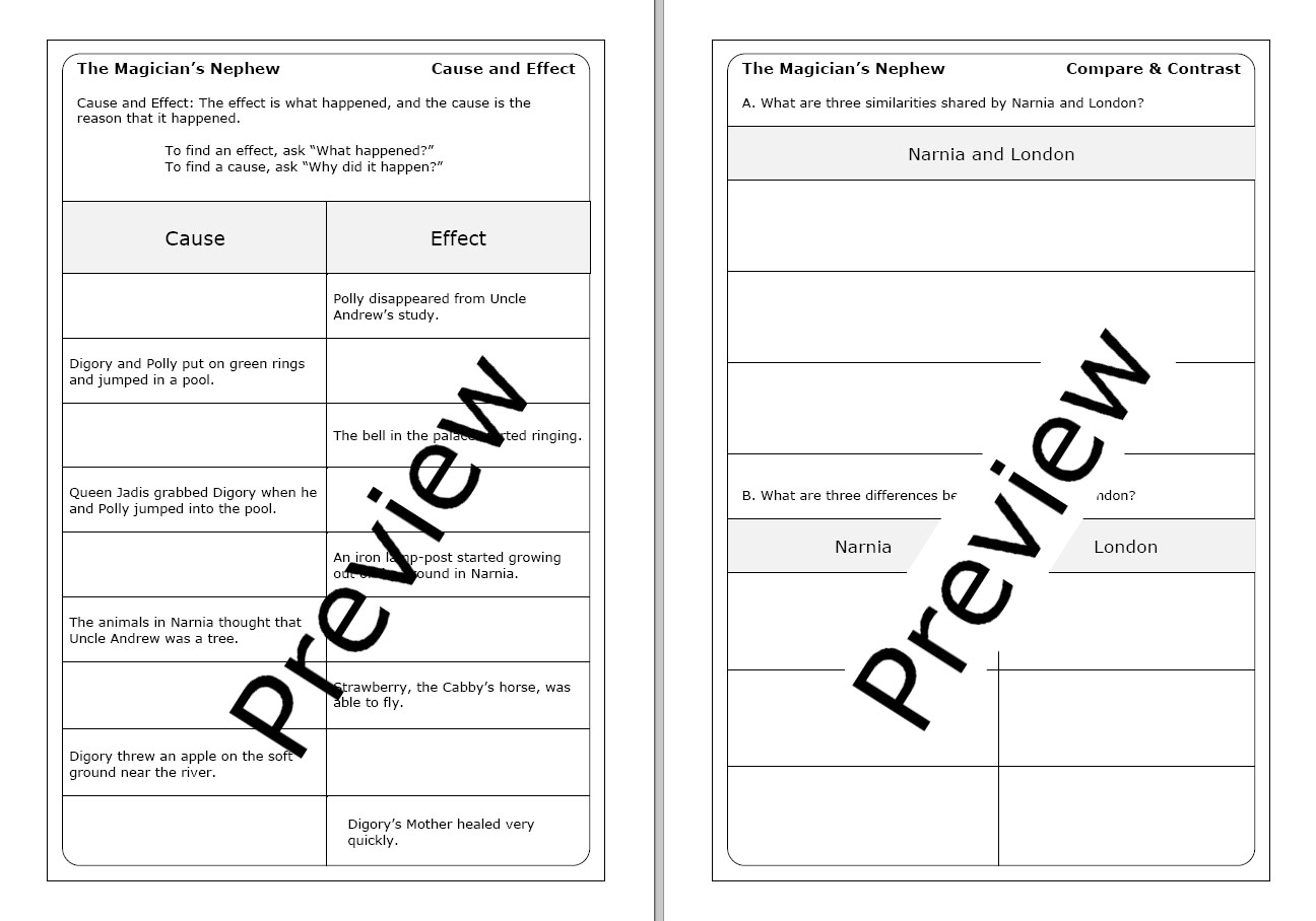 C. S. Lewis "The Magician's Nephew" worksheets | Made By Teachers