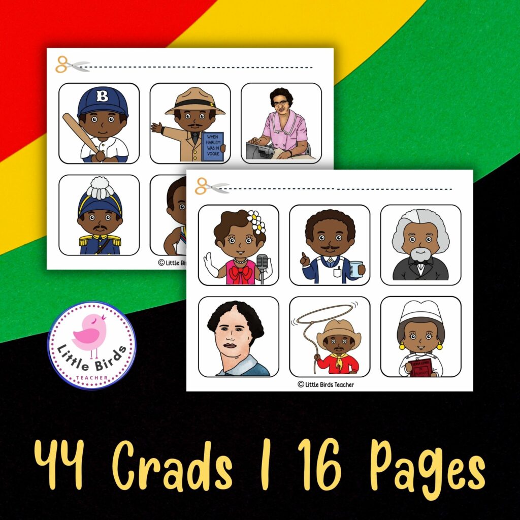 Black History Month Shadow Matching Cards | Civil Right Activists ...