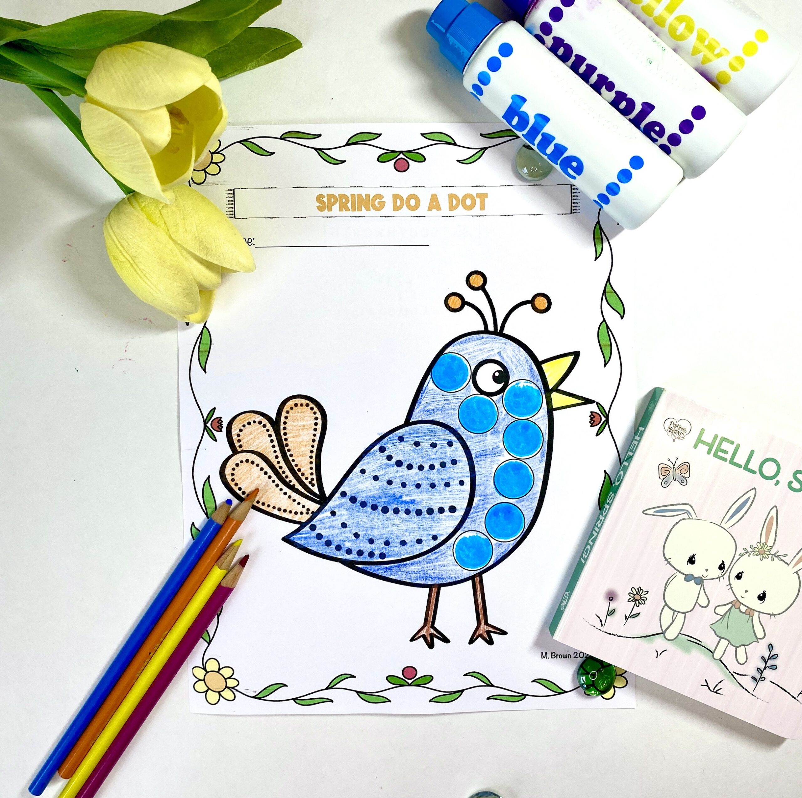 Spring Do A Dot Art Packet | Made By Teachers