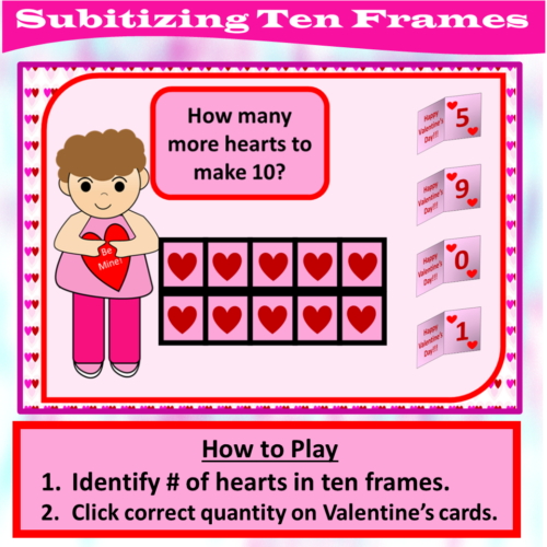Valentine’s Day Ten Frame Counting Hearts 0-10 Boom Cards | Made By ...