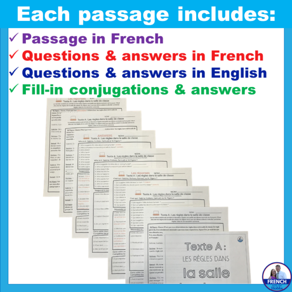 French Subjunctive Reading Comprehension Passages & Questions ...
