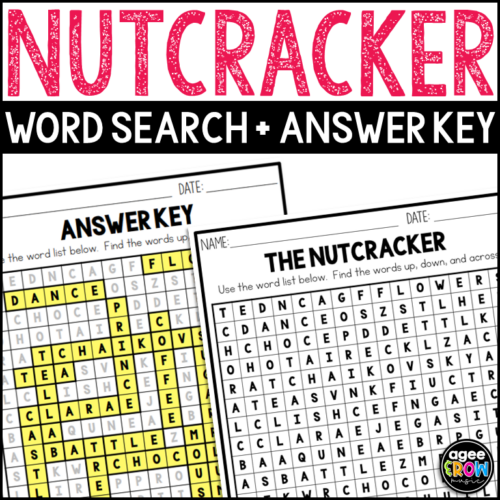 The Nutcracker Word Search for December and Christmas | Made By Teachers