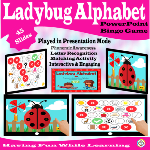 Ladybug Alphabet PowerPoint Bingo Game | Made By Teachers