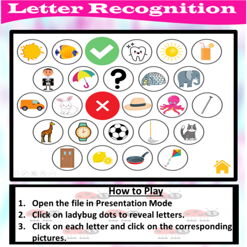 Ladybug Alphabet PowerPoint Bingo Game | Made By Teachers