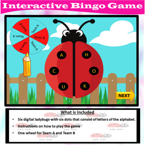 Ladybug Alphabet PowerPoint Bingo Game | Made By Teachers