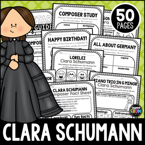 Clara Schumann Classical Music SEL Listening Activities Packet for ...