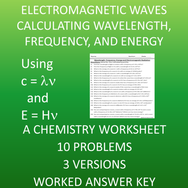 Wavelength, Frequency, and Energy of Waves: A Chemistry or Physics ...